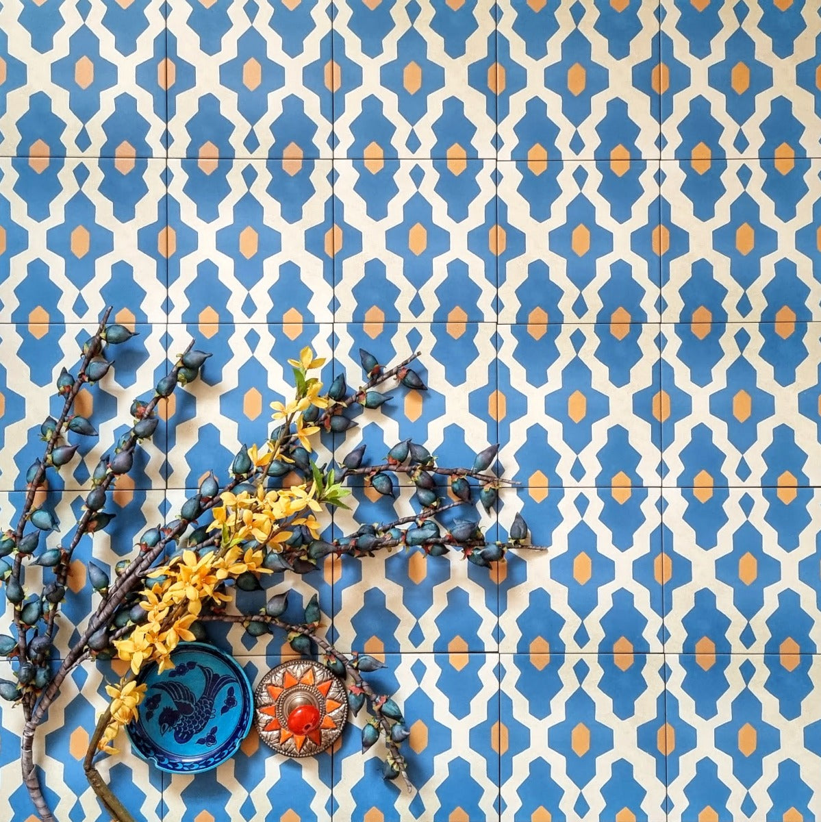 Santini Mustard Azure Porcelain Anti Slip 20cm x 20cm — Artisan Ceramica