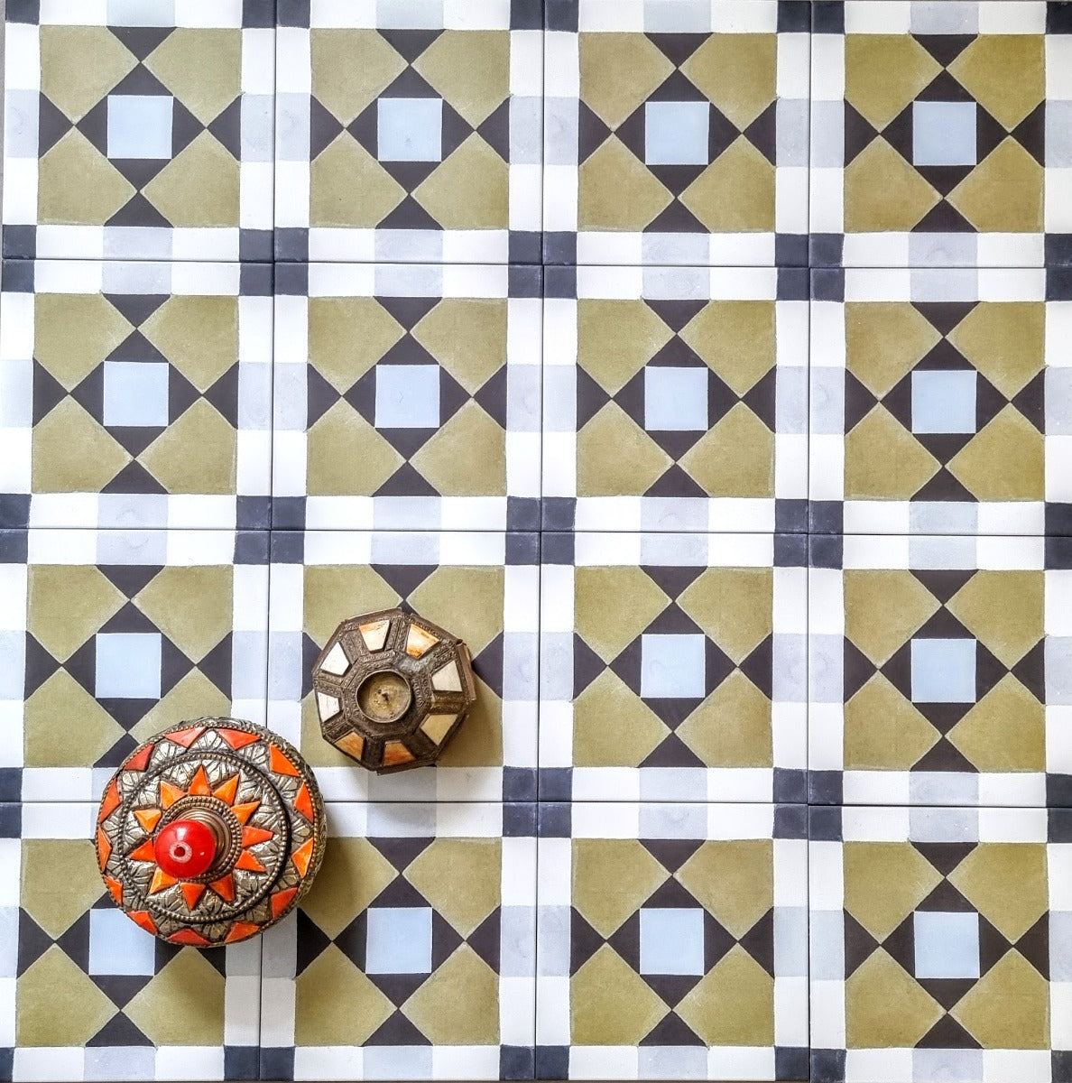 Ravine Mustard Moroccan Tile 20cm x 20cm — Artisan Ceramica