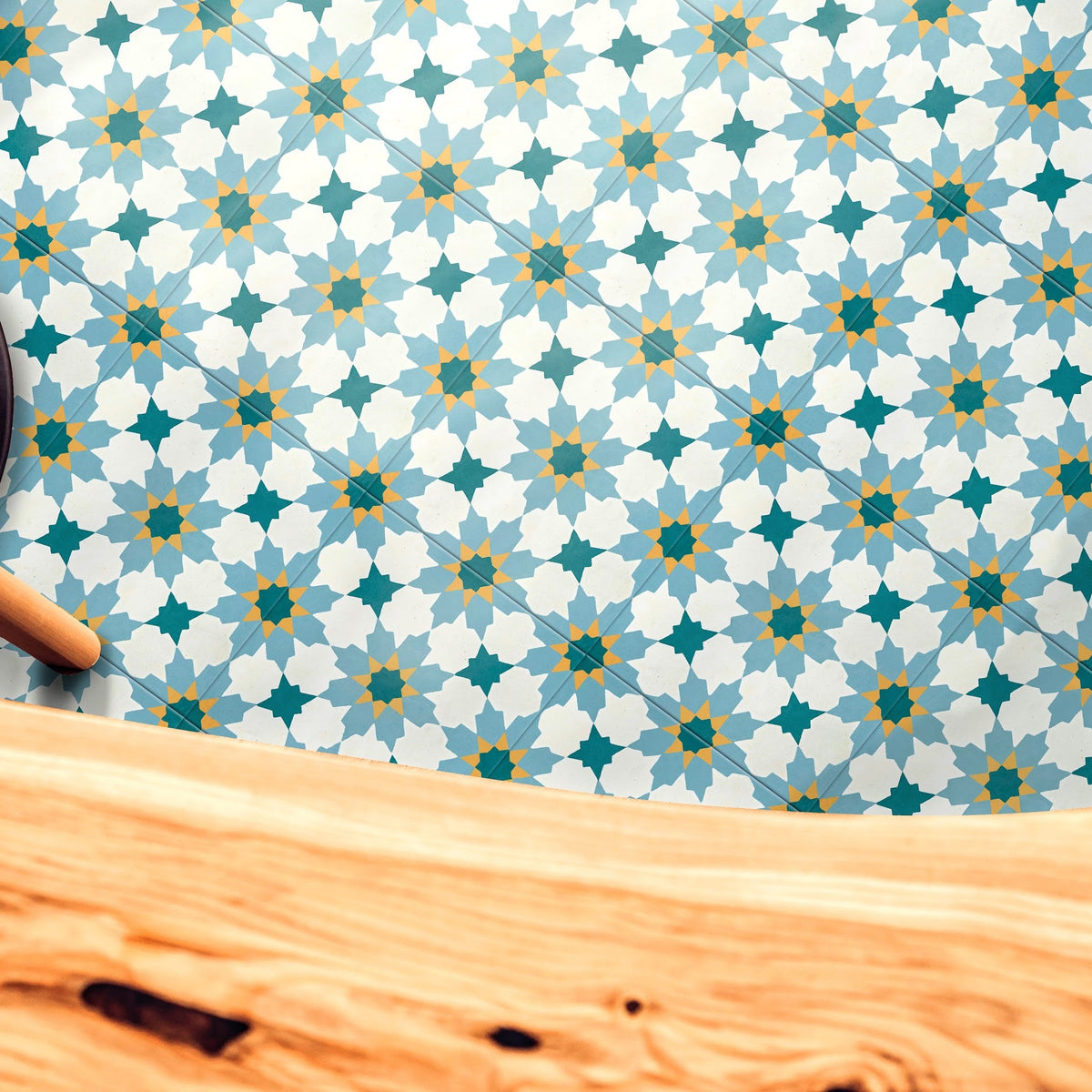 Mamounia Anza Tile | Blue & Yellow | Moroccan Tiles | Wall & Floor Til ...