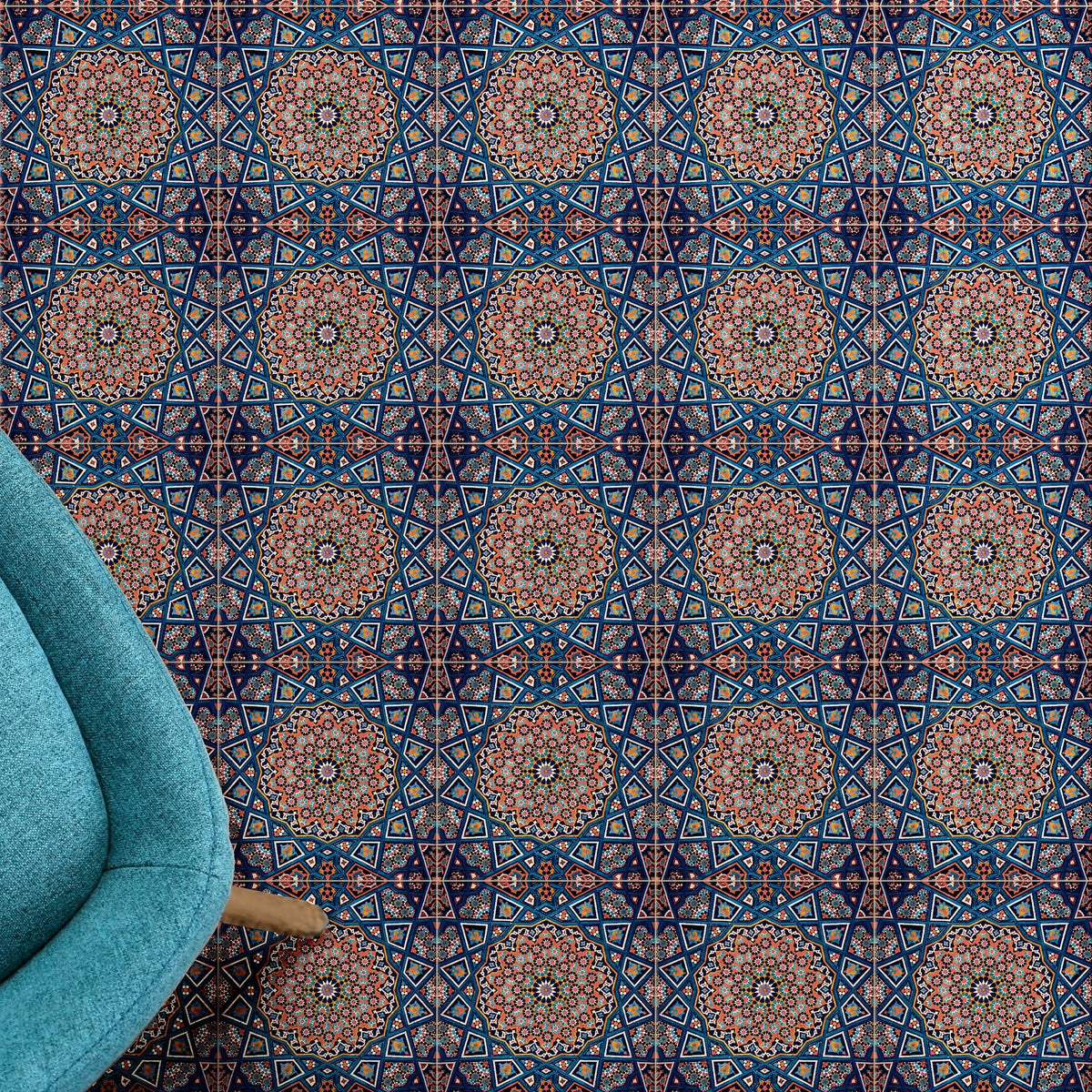 Pasha Tabriz Moroccan MINI Tile 15cm x 15cm — Artisan Ceramica