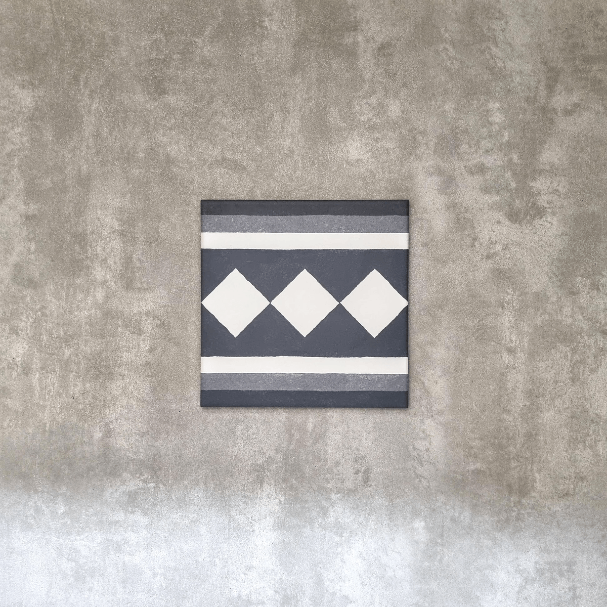 Maison Grey Victorian Side/Border Tile 20 x 20cm — Artisan Ceramica