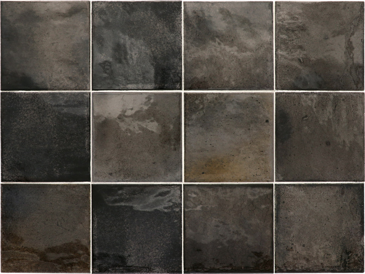 Beijing Square Tile | Black Gloss | Moroccan Tile | 10cm x 10cm ...