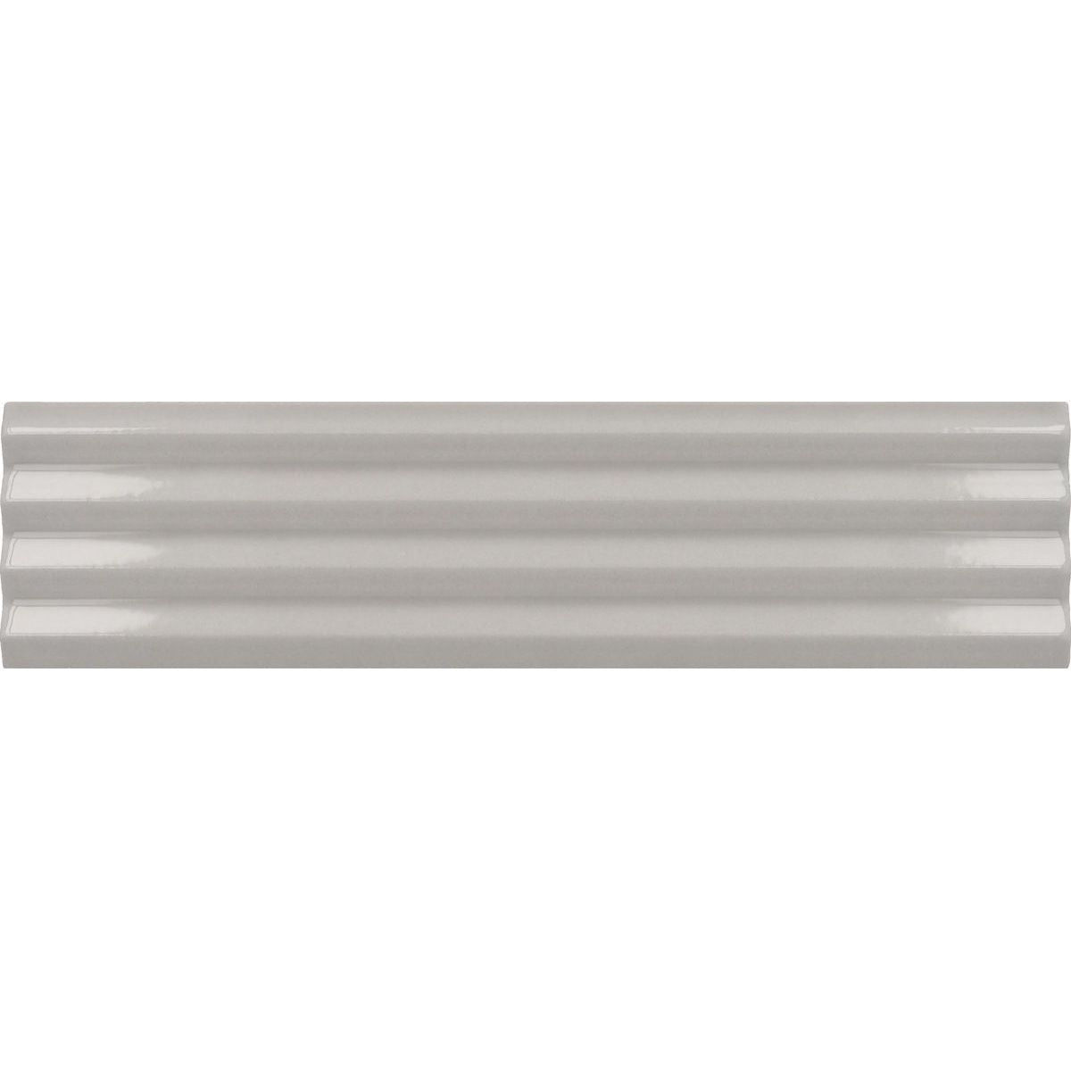 Gallery 3D Fluted DECOR Tile Grey Gloss 5cm x 20cm — Artisan Ceramica