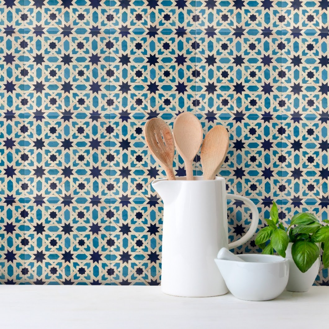 Marocain MINI Rabat Moroccan Wall & Floor Tile 15cm x 15cm — Artisan ...