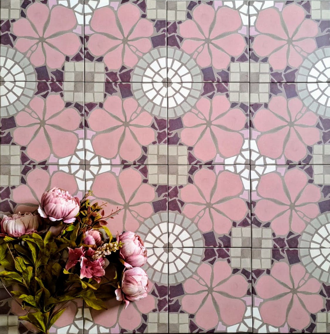 Nantes Tiles | Rose Pink | Moroccan Tiles | 20cm x 20cm — Artisan Ceramica