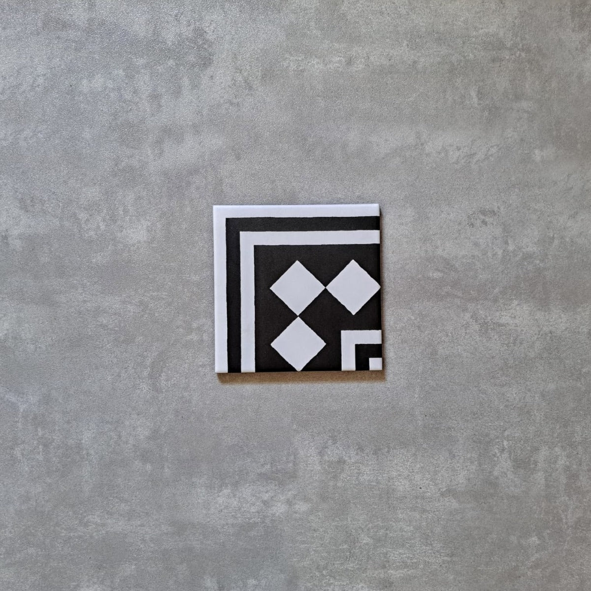 Maison MINI Victorian Black & White CORNER 15cm x 15cm — Artisan Ceramica